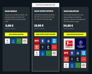 DAZN Abo-Vergleich 2024: Preise, Inhalte, Features im Detail